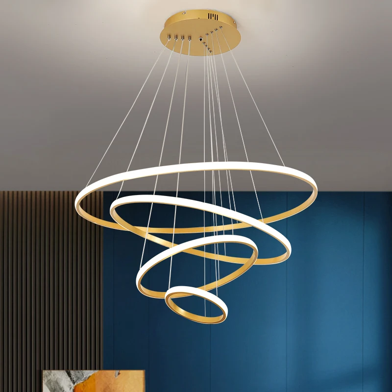 Luxury-Modern-Cycle-LED-Chandelier-Light-Aluminum-Acrylic-Ceiling ...