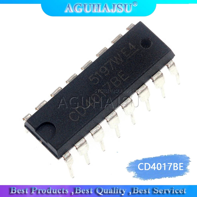 10 Uds CD4017BE DIP16 CD4017 DIP CD4017B DIP 16 nuevo y original IC|lot ...