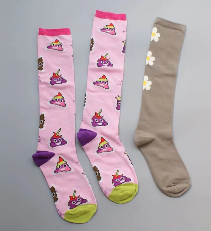 Calcetines largos hasta la rodilla para mujer, calcetín de algodón ...