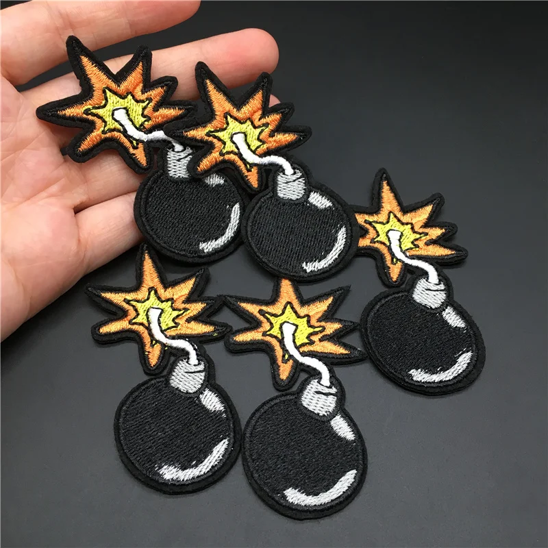 5pcs-set-Bomb-Patches-for-Clothing-Iron-on-Badge-Diy-Decorative-Stripe ...