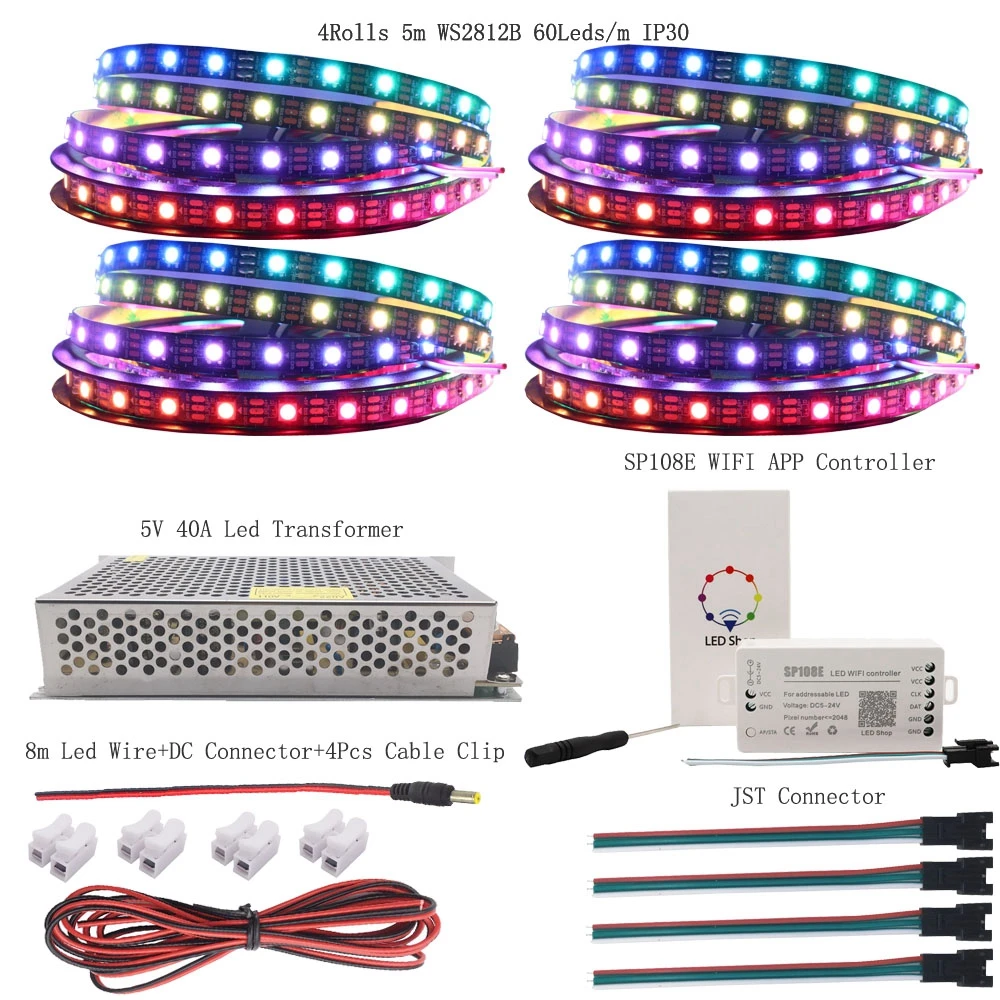 Ws2812b Ws2812 Individually Addressable Rgb Led Strip Light Kit Dc5v ...