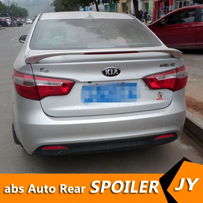For Kia Rio Spoiler 2011-2015 K2 Spoiler With Light High Quality Abs ...