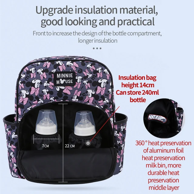 Disney Cute mini Minnie Mickey Diaper Bag backpack Nappy Bag For Baby ...