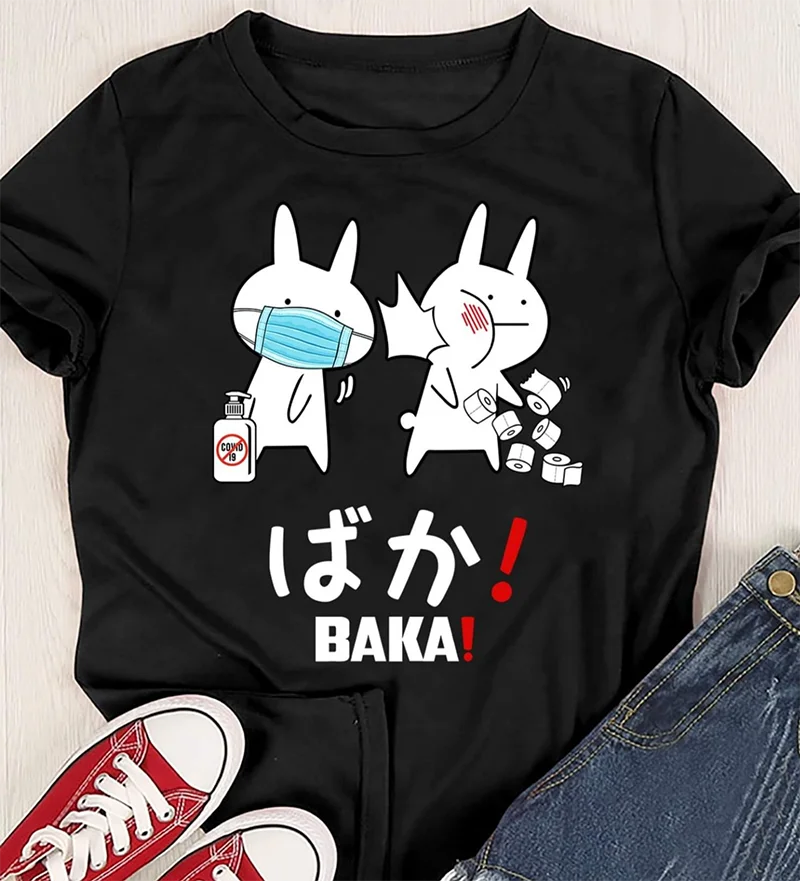 Baka-T-Shirt-2021-T-Shirt-Pure-Cotton-Breathable-Camisetas-Japanese ...