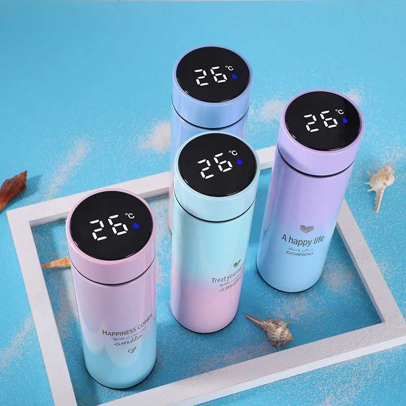 500ml Smart Thermos Water Bottle Led Digital Temperature Display ...