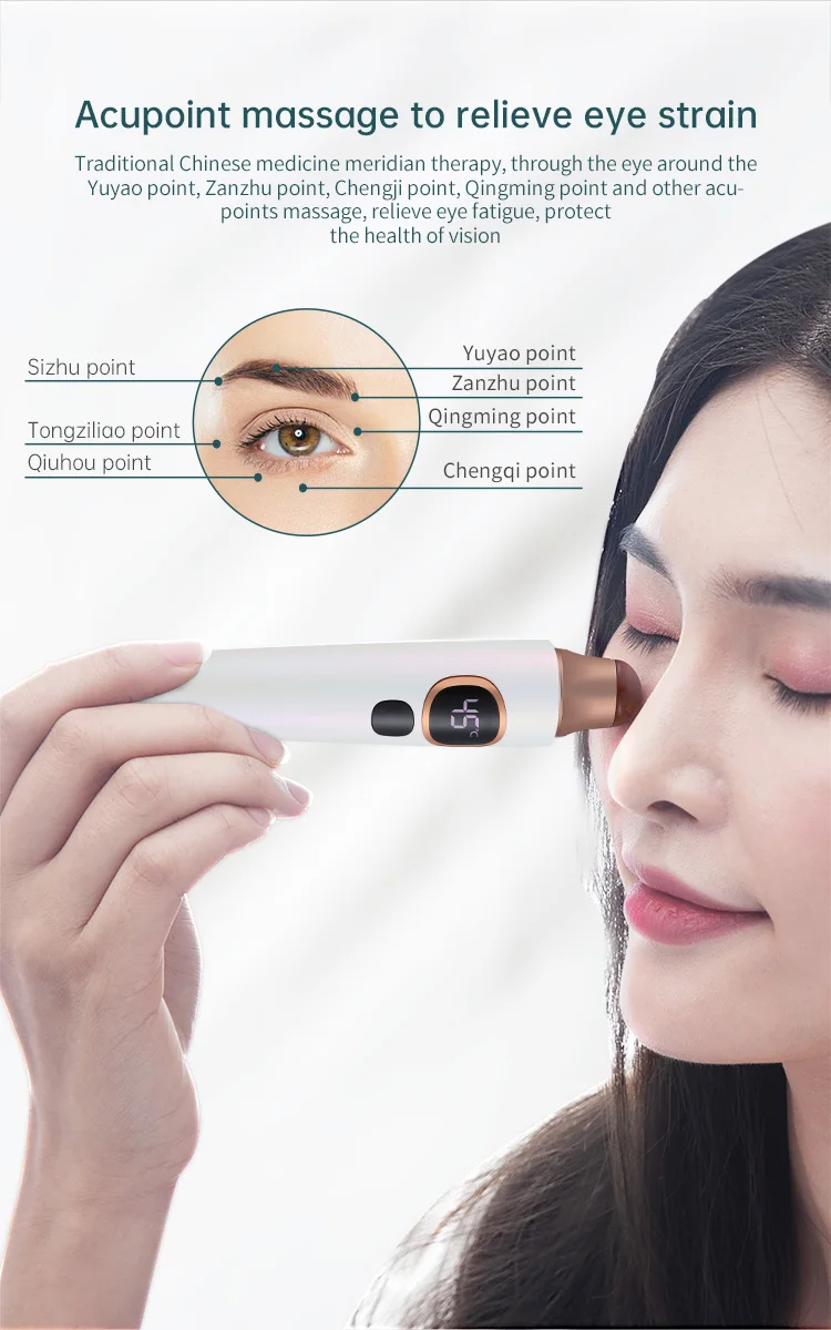 Couleur Ivoire Masseur pour les yeux à Vibration électrique, chauffage ...