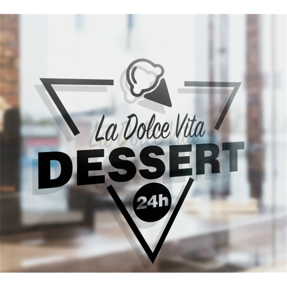 Fashion Modern English Letter Wall Sticker Glass Window Sticker Hotel ...