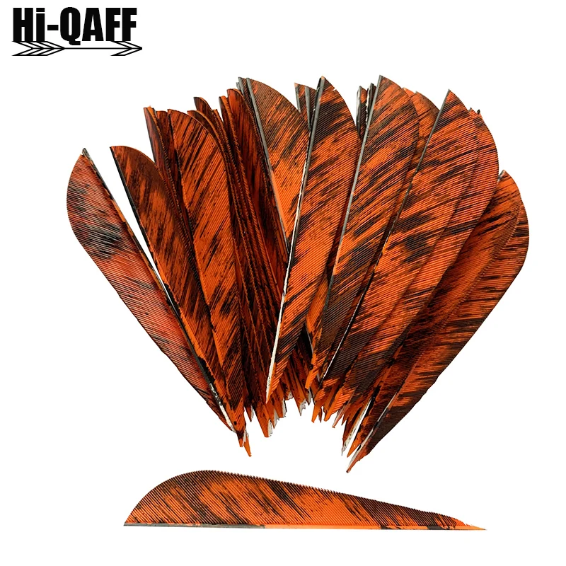 100 PCS Hi Q 3 Inch Hunting Arrow Feathers Ink Painting Turkey Feathers ...