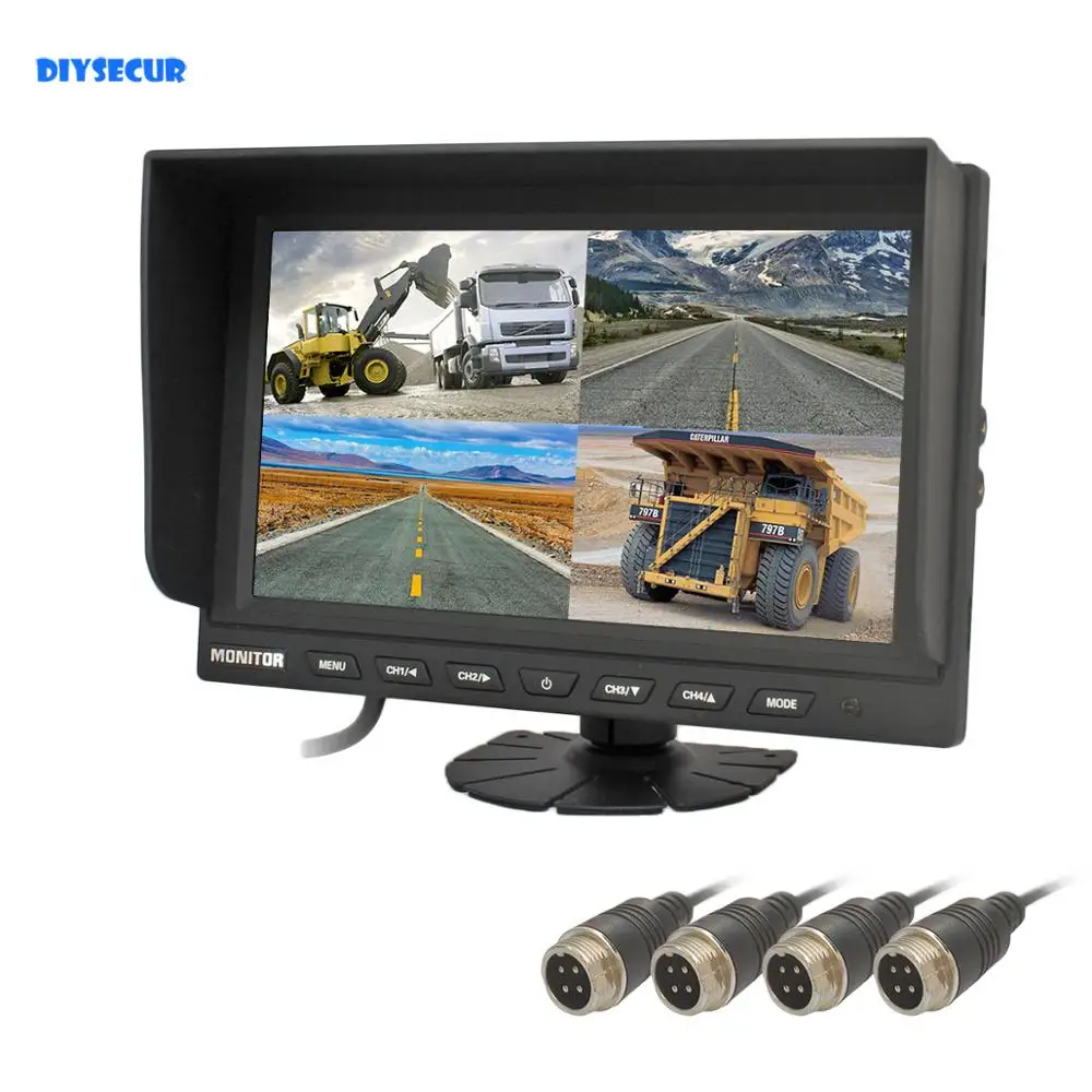 Diysecur tela de lcd, 4 pinos, 9 polegadas, 4 polegadas, quad, cor ...