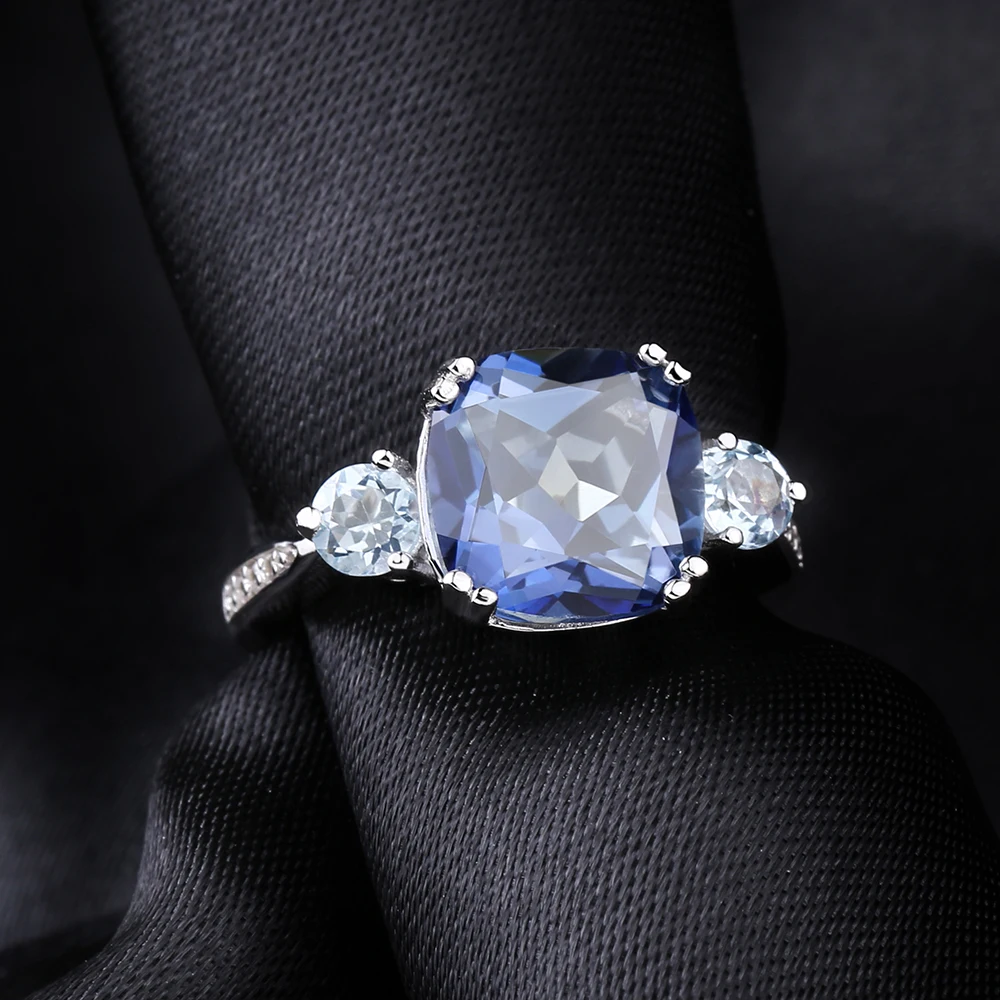 Gem's Ballet, 5.22Ct, натуральный иолит, голубой мистик, кварц, небесно ...