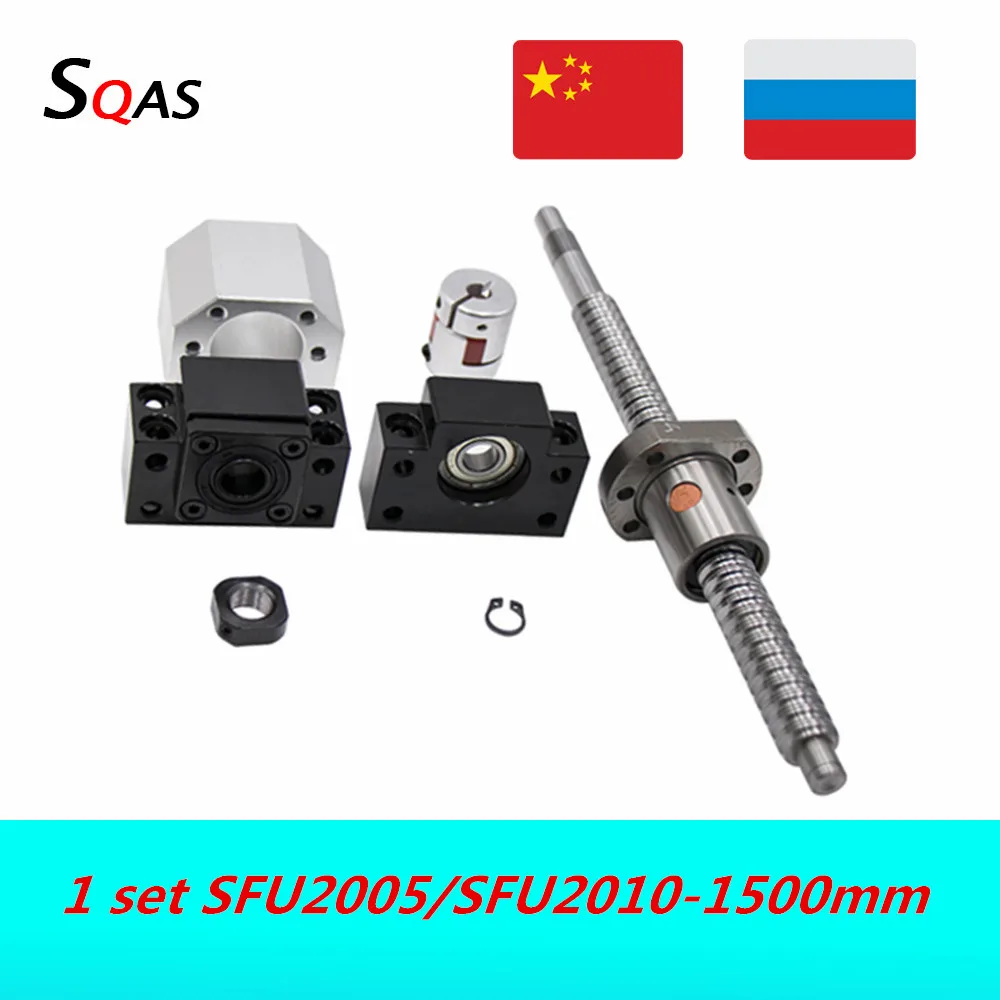 Ball-screw-kit-SFU2005-SFU2010-1500mm-ball-screw-end-machined-with-BK15 ...