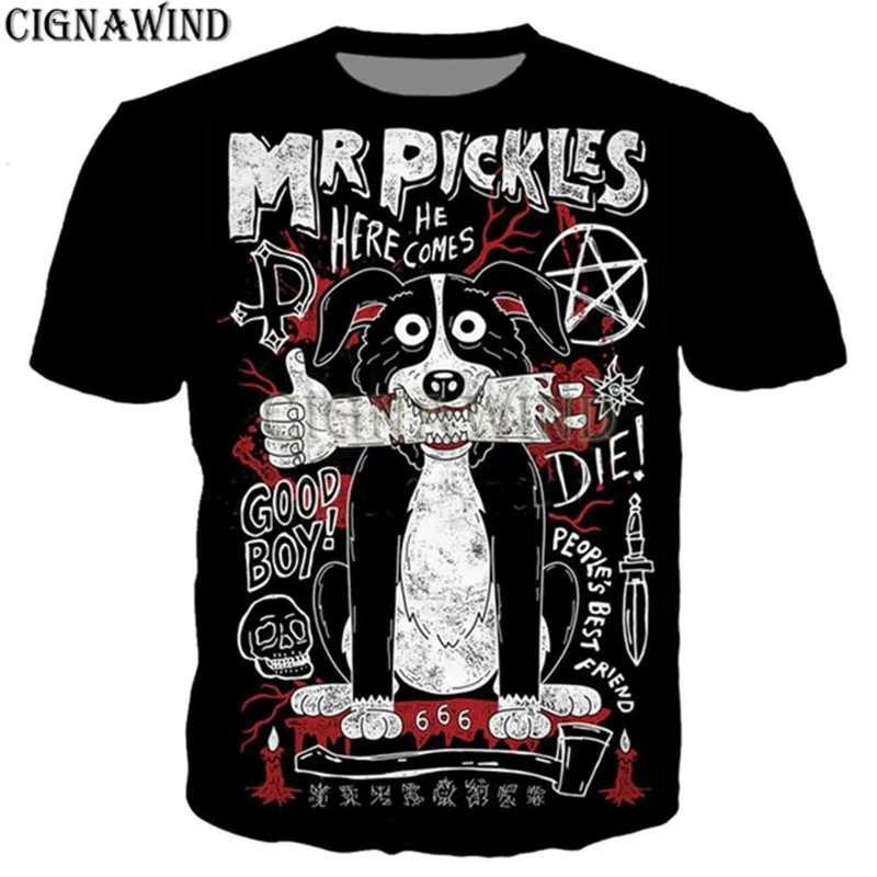 Fashion-cool-t-shirt-men-women-Cartoon-Mr-Pickles-3D-print-t-shirts ...