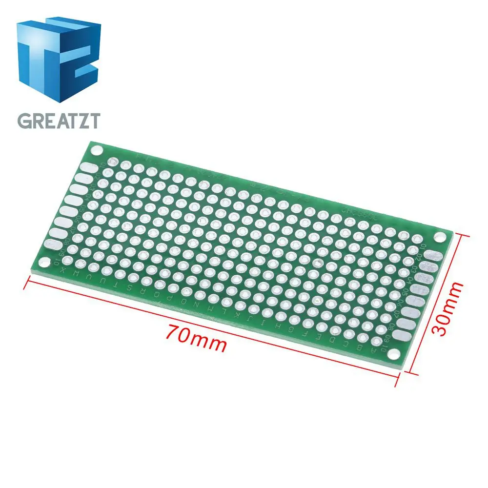GREATZT 3x7 cm PROTOTYPE PCB 2 layer 3*7cm panel Universal Board 2.54MM ...