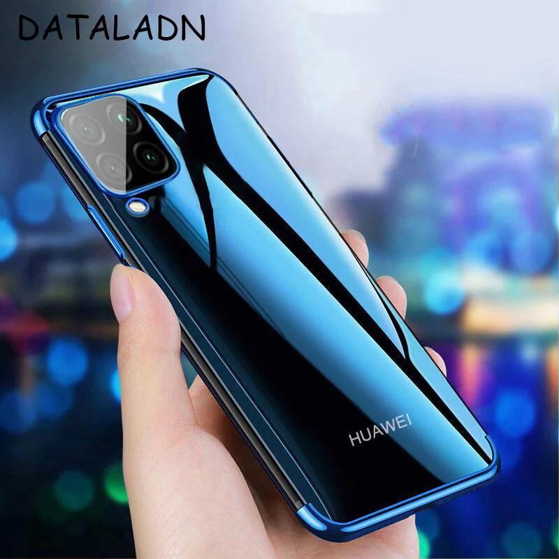 Huawei P40 Lite Case Cover Luxury Ultra thin Transparent Plating TPU ...