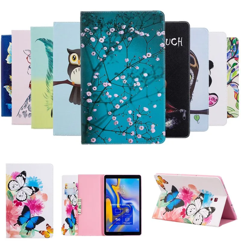 PU Leather painted Stand Case For Samsung Galaxy Tab A A2 2018 10.5 ...