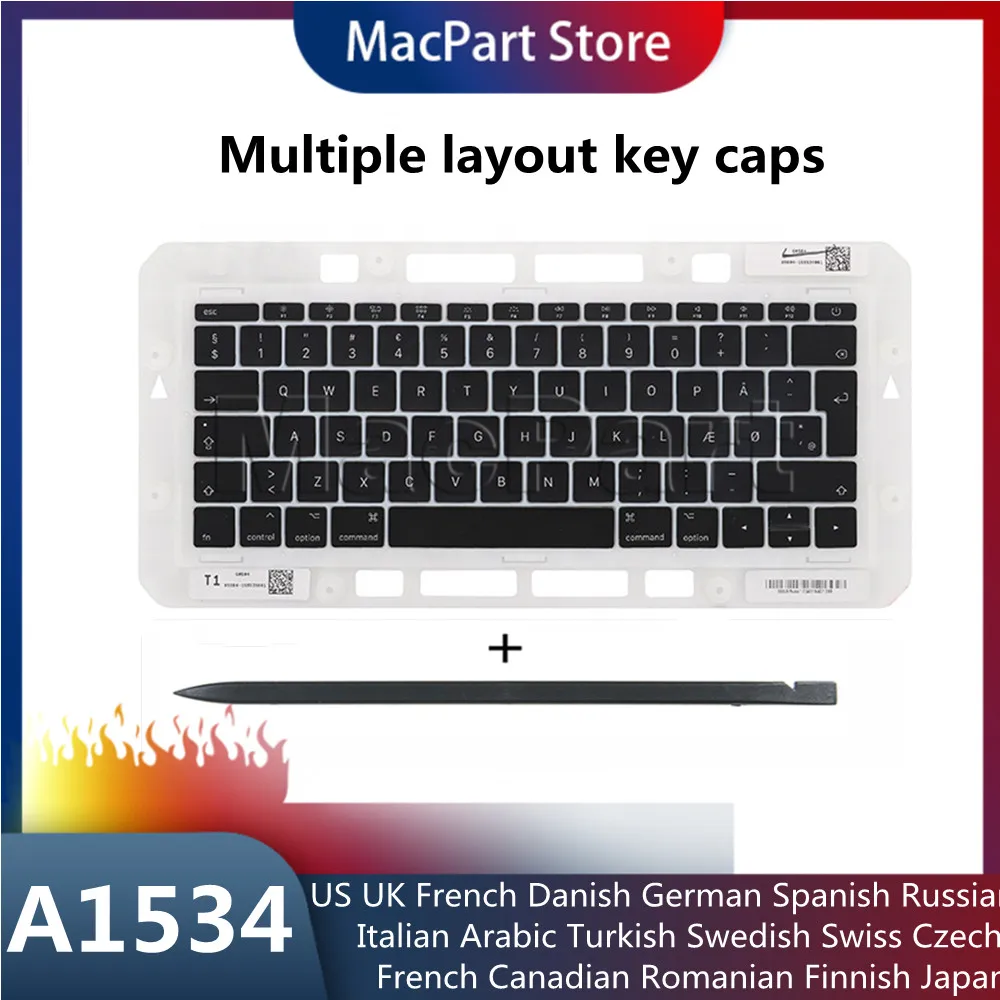New-for-Macbook12-A1534-Keycaps-Keycap-No-hinge-US-UK-Arabic ...