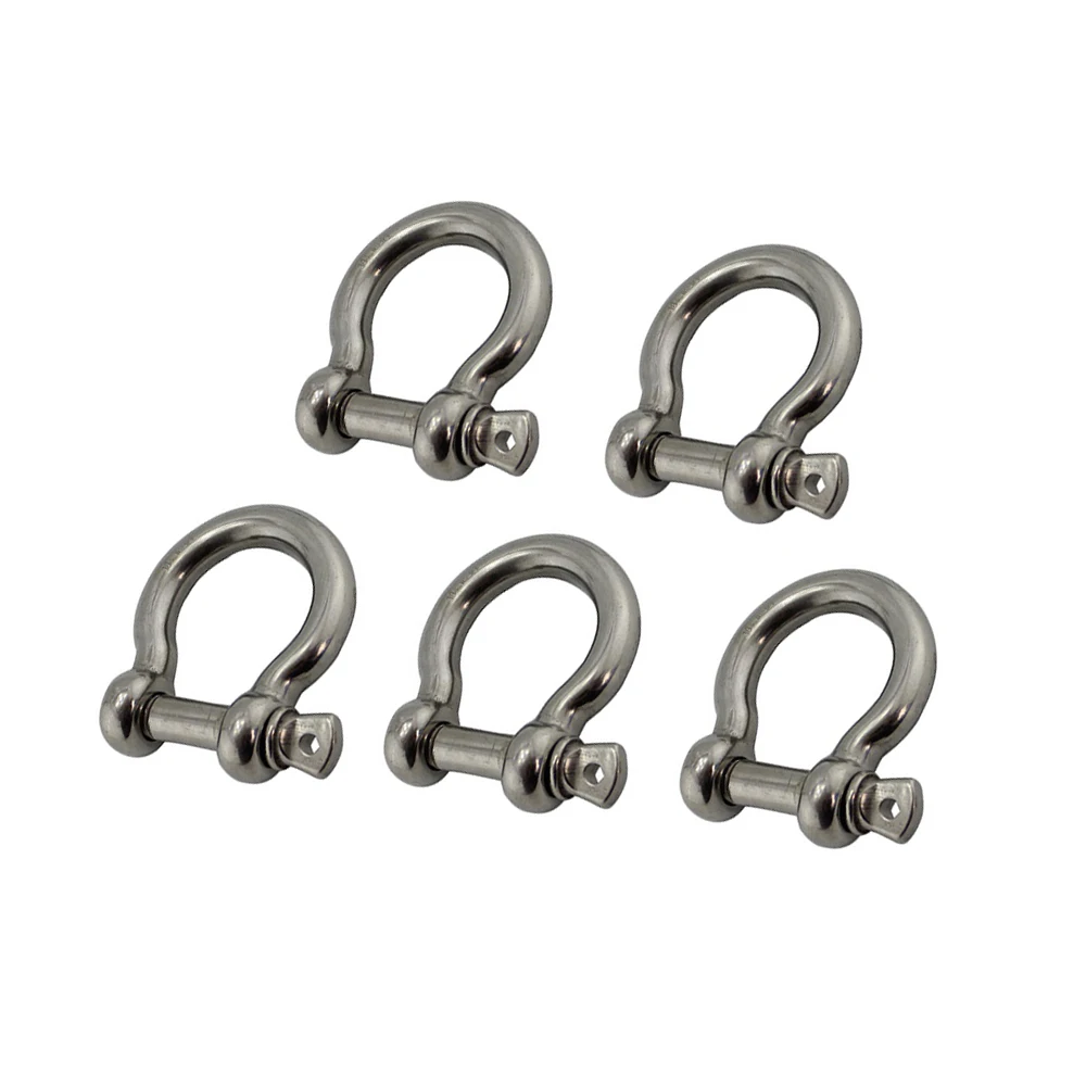 5PCS-304-Stainless-Steel-M5-5MM-Bow-Shackle-With-Screw-Pin ...