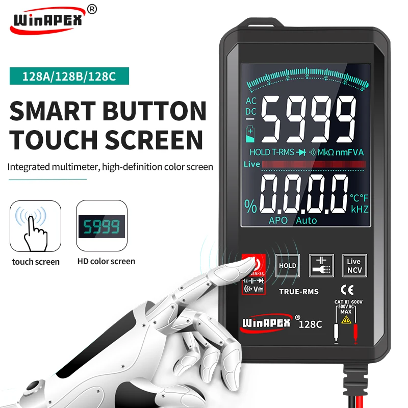 2021-New-Multimeter-Digital-HY128A-128B-128C-Pocket-Touch-Screen-Auto ...