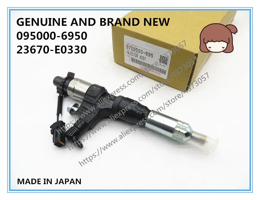 GENUINE AND BRAND NEW DIESEL COMMON RAIL CR FUEL INJECTOR 095000 6950 ...