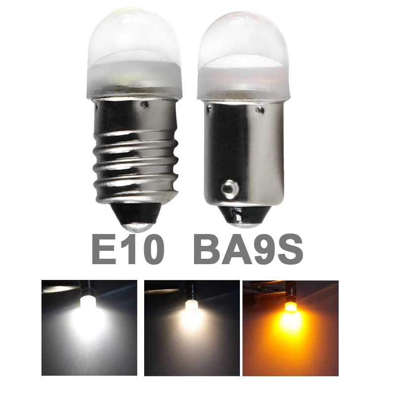 Ampoule BA9S T4W E10 Led Bulb For Car 6V 12V 24V 0.5W Mini Indicator ...