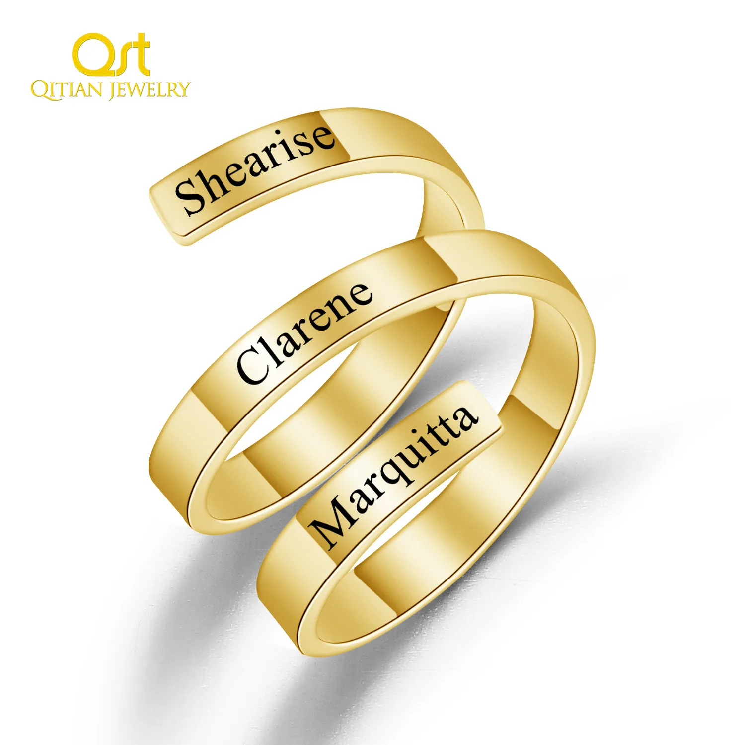 Personalized-Three-Layer-Ring-Stainless-Steel-Ring-Engraved-Name-Ring ...