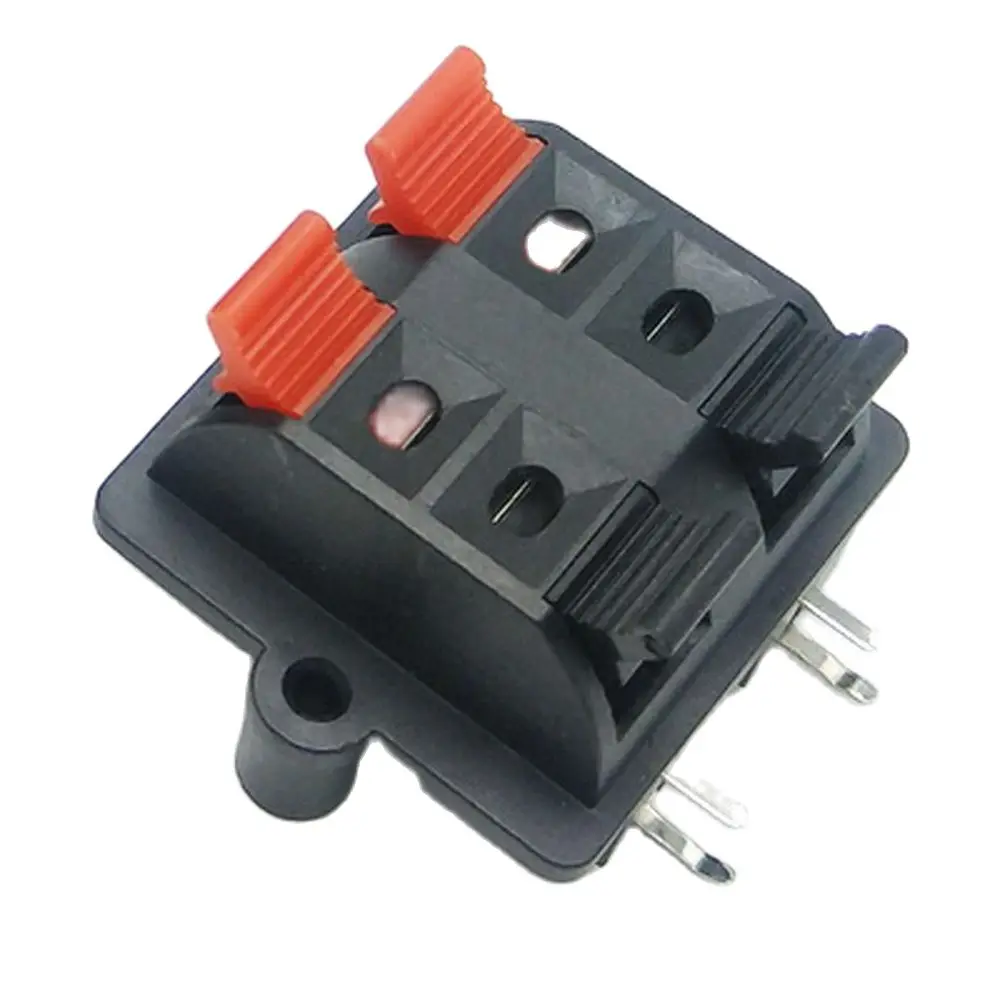 4-Socket-Square-Spring-Press-Quick-Test-Clamp-Red-Black-Speaker-Wire ...