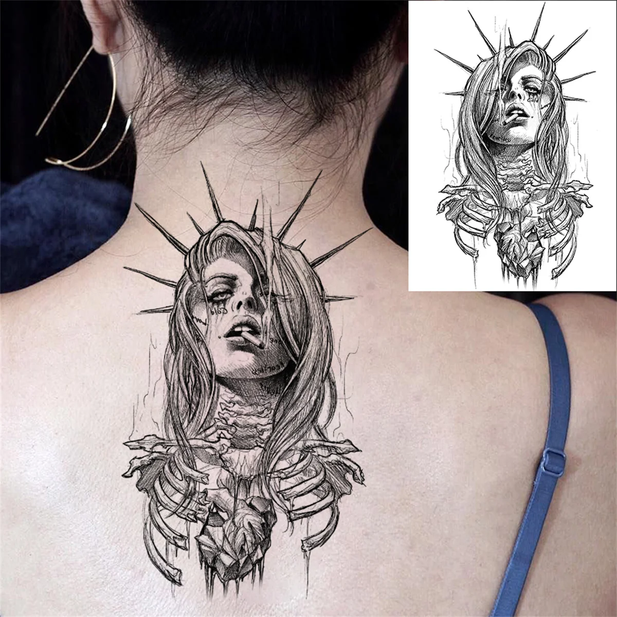 Evil Demon Face Tattoos