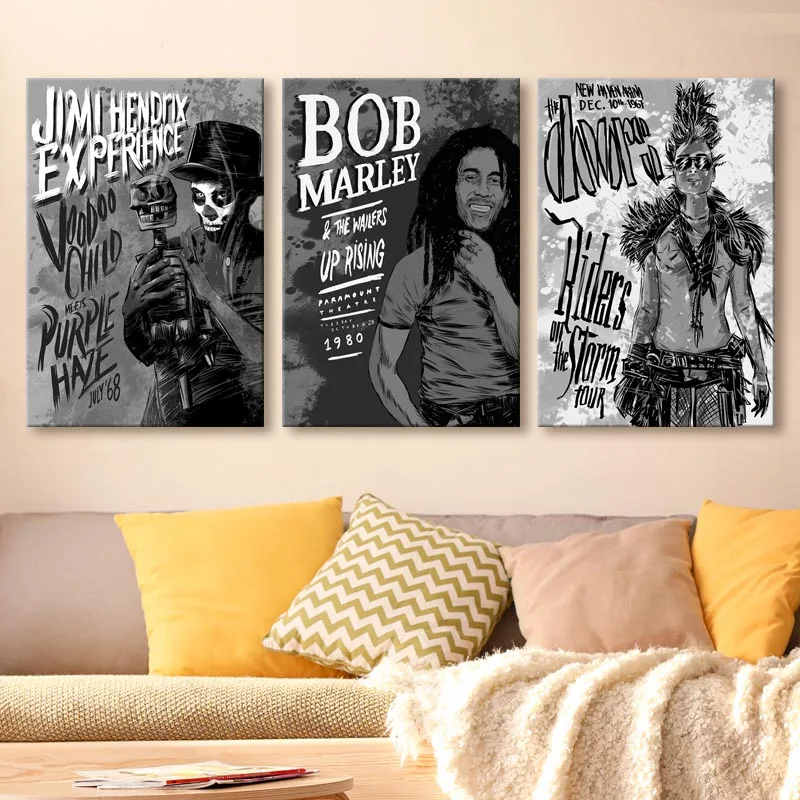 Jimi Hendrix Bob Marley