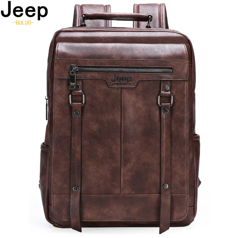 JEEP BULUO Trend Casual Laptop Bags High Capacity Feature Backpack ...