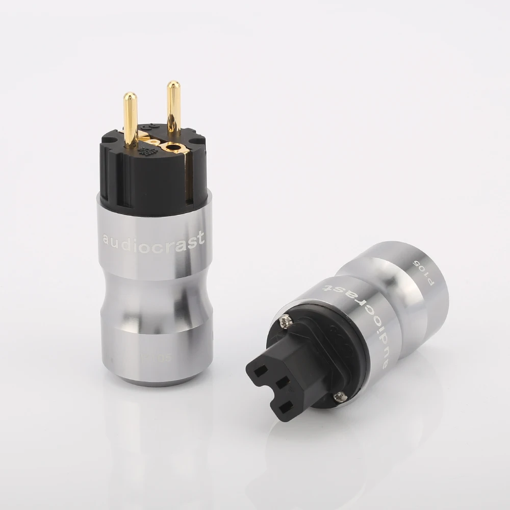 Hi-end 24k Gold Plated Europe Standard Male Mains Ac Power Plug Audio ...