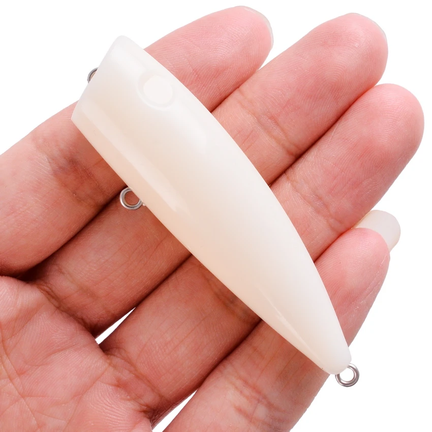 20Pcs Unpainted Lure Bodies 6.9cm/8g Topwater Popper Bait Diy Color ...