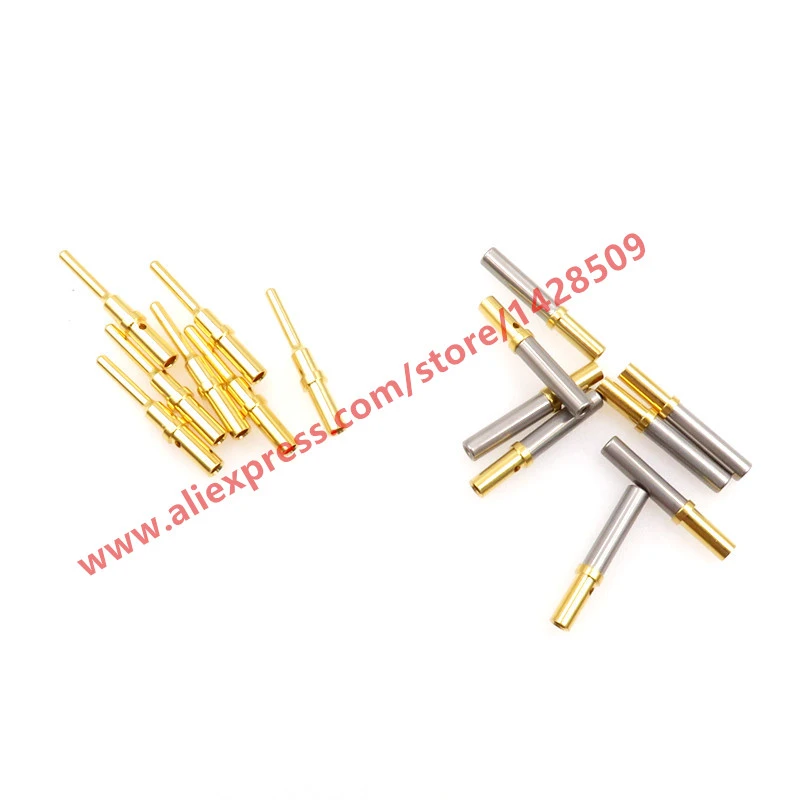 50 Pcs Female Male Gold Plated Dt Pin, Solid, Size 16, 16-20awg ...
