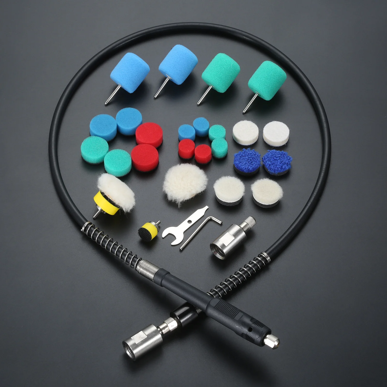 31-pcs-set-Mini-Detail-Polisher-Shaft-Car-Foam-Drill-Polishing-Pad-Kit ...