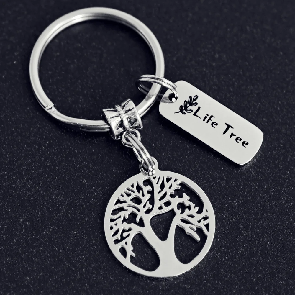 PolishedPlus-Customized-Life-Tree-keychain-Inspirational-stainless ...