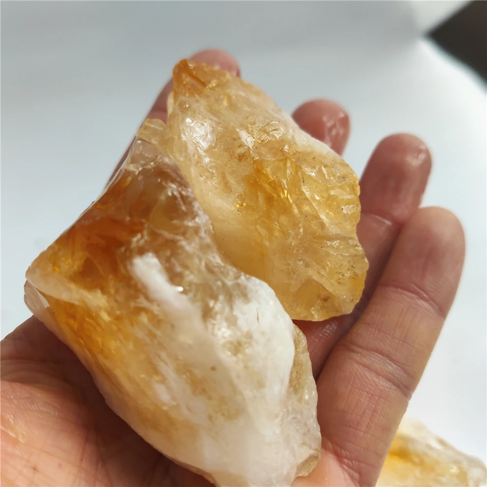 High Quality Natural Brazilian Citrine Unprocessed Citrine Rough Stone Mineral Specimen ...