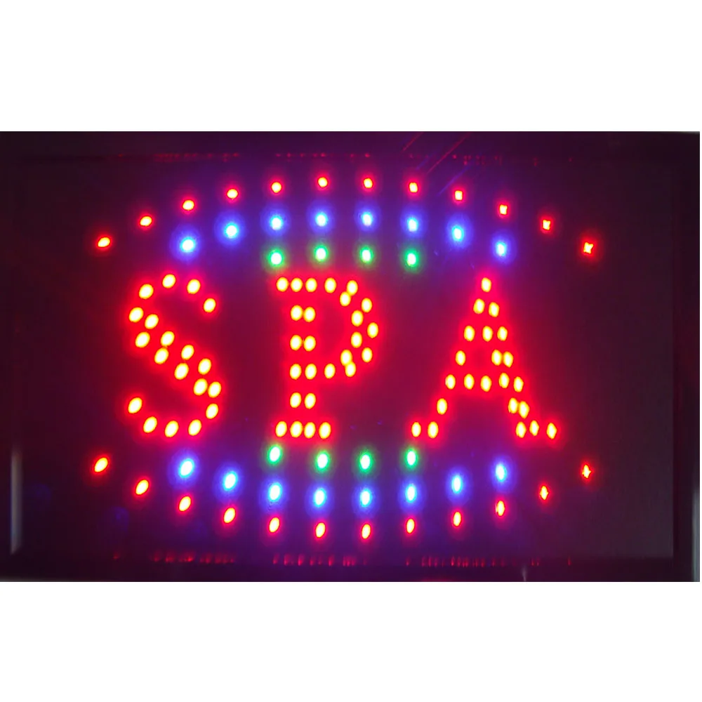 Graphics New Neon Spa Shop Open Sign Eye Catching Flashing Lights ...