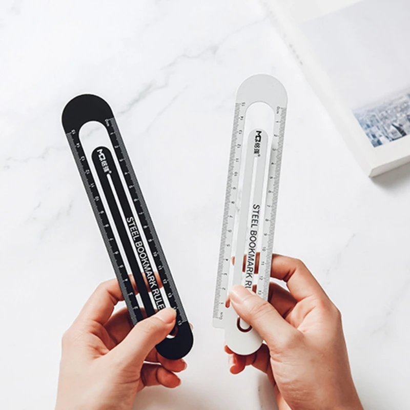 Cartoon Metal Bookmark Ruler Book Holder Clip Measuring Scale School ...