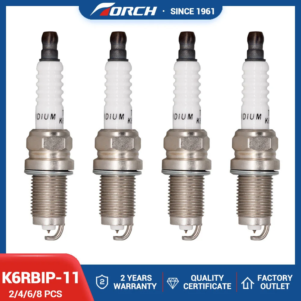 2-8PCS-Iridium-Spark-Plug-TORCH-K6RBIP-11-Replace-for-Candle-DENSO ...