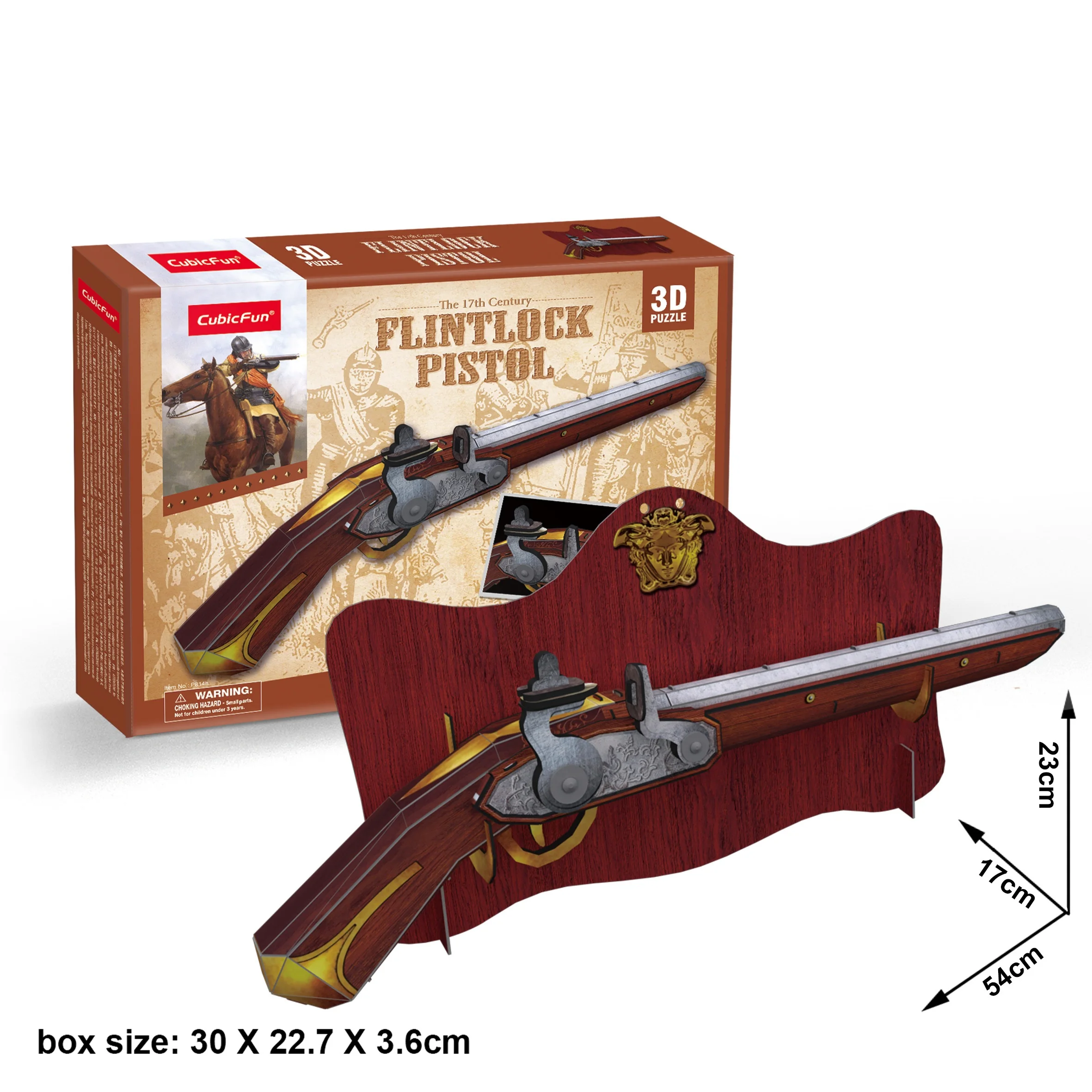 candice guo 3D puzzle paper model DIY assembled toy hand work flintlock ...