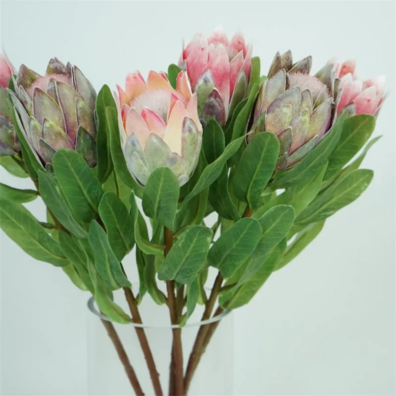 7Pcs-Fake-Single-Stem-Protea-Cynaroides-18-9-Length-Simulation-Putia ...