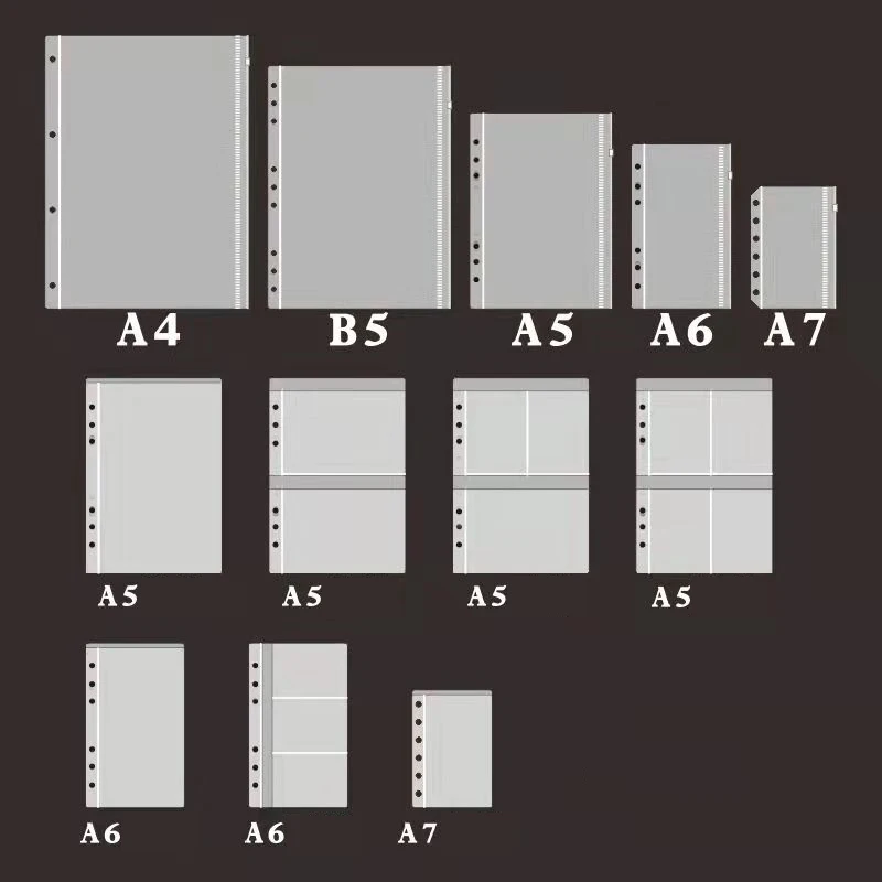 10Pcs-A5A6A7-Transparent-Storage-Cards-Holder-Accessories-PVC-Binder ...