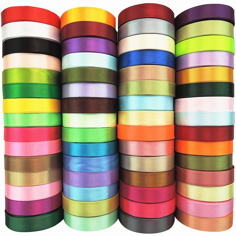 6-10-15-20-25-38-50mm-25yards-Roll-Silk-Satin-Ribbon-For-Handmade-Bow ...