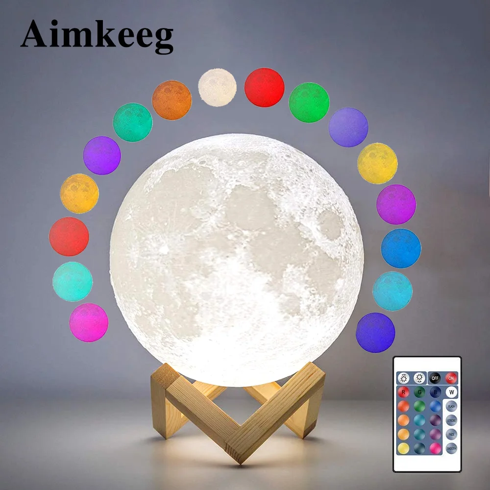 3D-Print-Moon-Lamp-LED-16-Colors-Night-Light-USB-Rechargeable-Touch ...