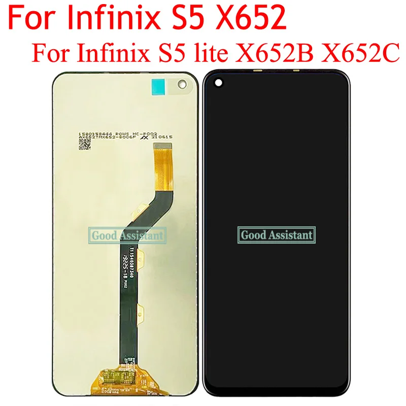 สีดำ6.6 "สำหรับ infinix S5 X652/สำหรับ infinix S5 Lite X652B X652C ประ ...