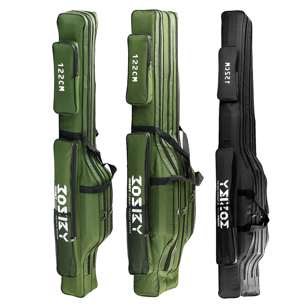 Fishing Rod Storage Bag Oxford Cloth Multifunctional 1/2/3 Layer Large Capacity - Fishing Bags ...