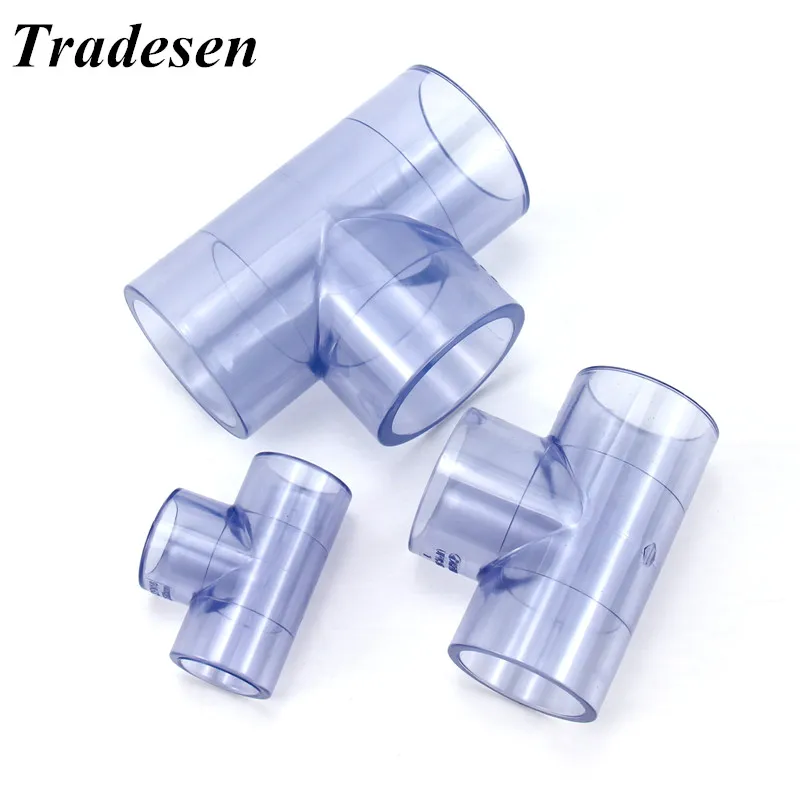 큰 크기. D75 160mm UPVC 파이프 투명 티 커넥터 정원 관개 급수 튜브 3 웨이 공동 수족관 PVC 파이프 피팅 ...