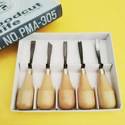 5Pcs Professional Wood Carving Hand Chisels Tools Set Woodworking ...