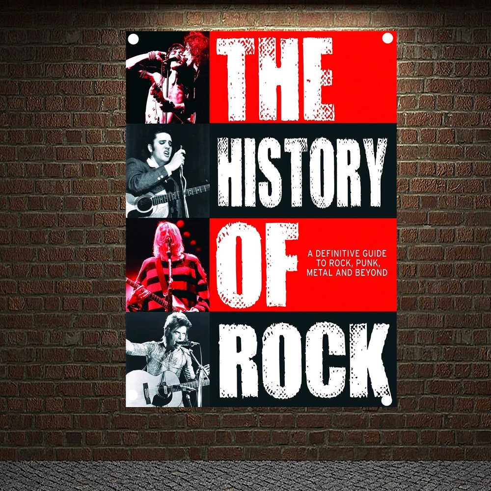 Rock Music Banners Flags Wall Art Canvas Painting Vintage Music Posters ...