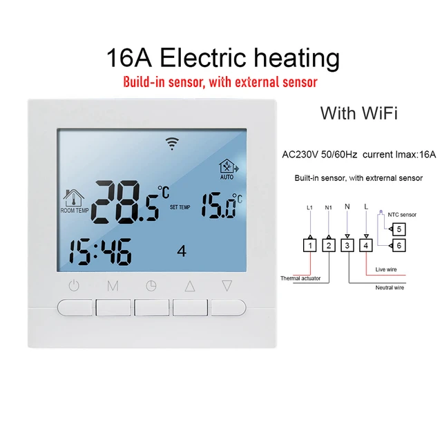 WIFI Thermostat Warm Floor Electric Water Heating Gas Boiler Thermostat ...