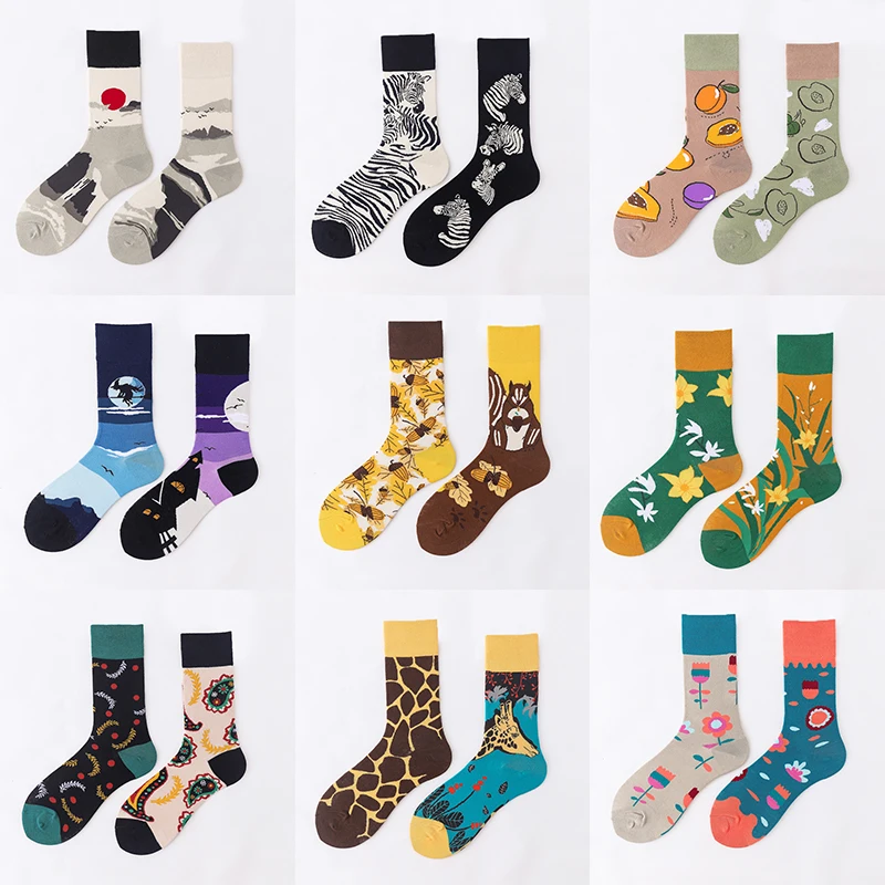 2021 Personality Cartoon Ab Tide Fruit Flower Sun Moon Sports Long Tube ...